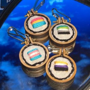 LGBTQ+ Transgender Embroidered Flag Keychain Trans Pride Gay Lesbian ...