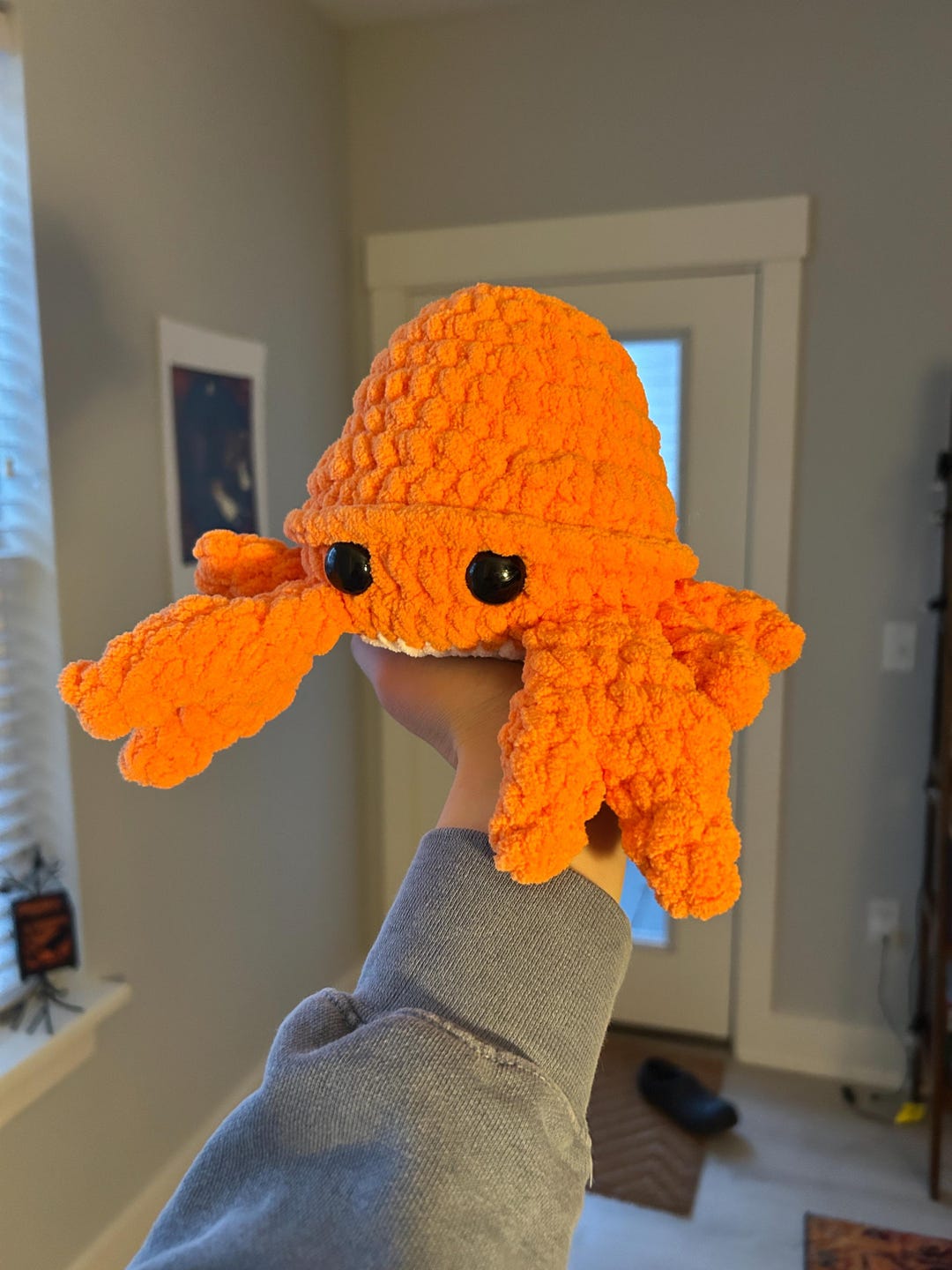 Crab Plushie Crochet Amigurumi Squishable Stuffed Animal Orange Fish ...