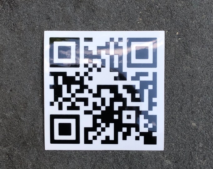 Rick Roll QR Code Square Sticker 2” X 2” Troll Never Gonna Give You up ...