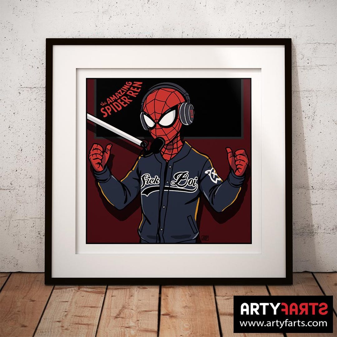 Spider-ren Print - Etsy