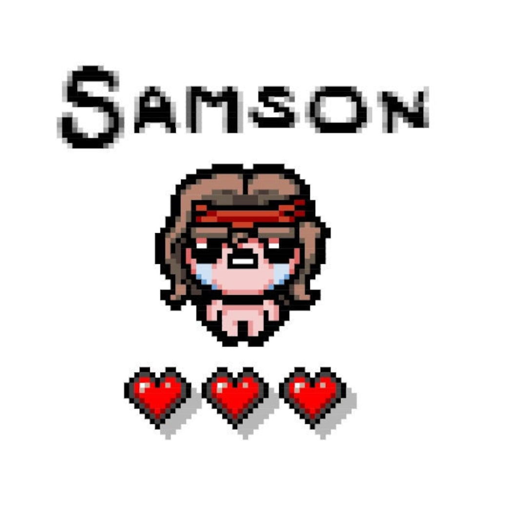 Binding of Isaac Cross Stitch Pattern Samson Character - Etsy