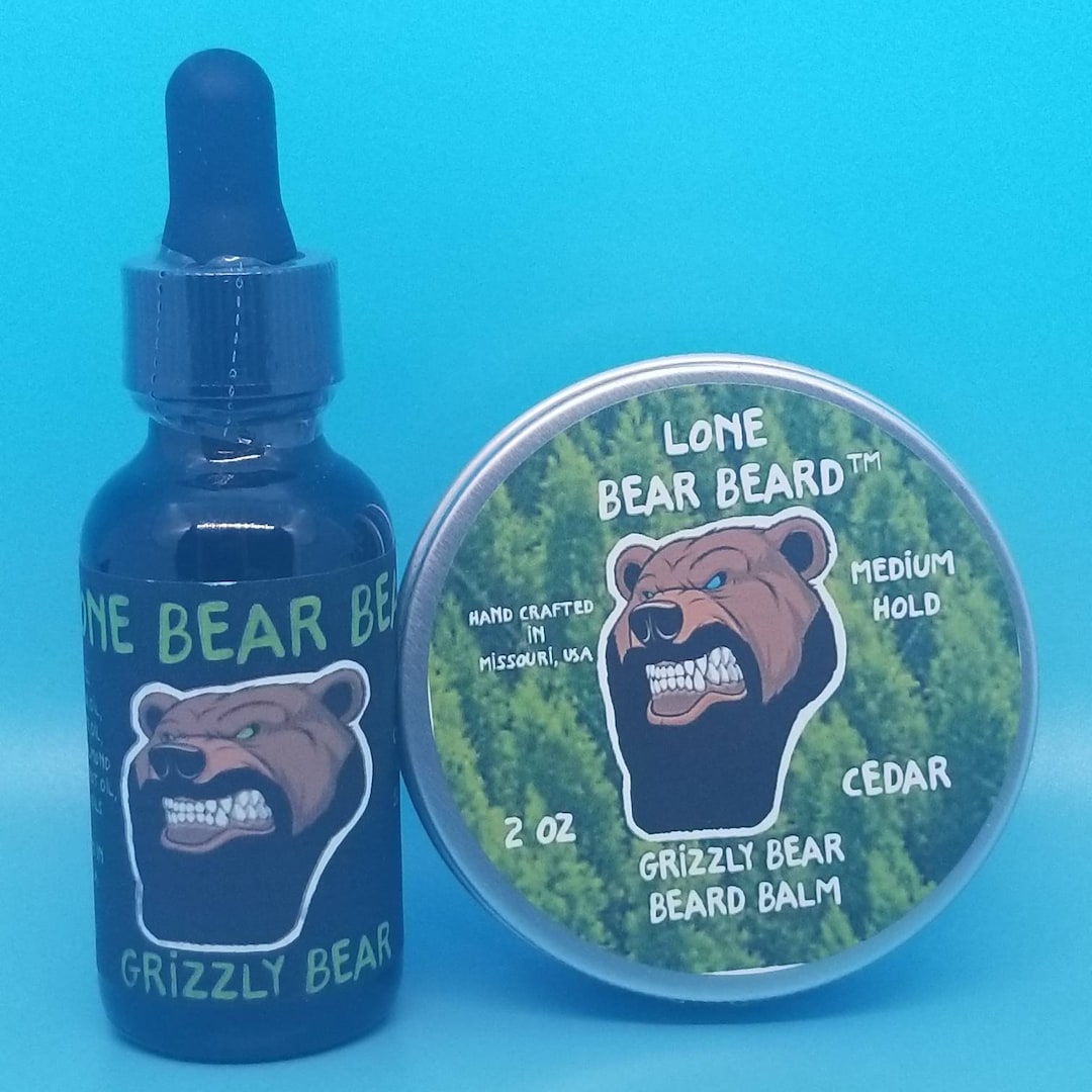 Grizzly Bear Beard Balm and Oil Kit/beard Balm/beard Care/beard ...