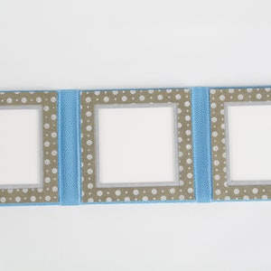 Light Blue Beige Silver Cardboard Photo Frame, Free Standing Handmade ...