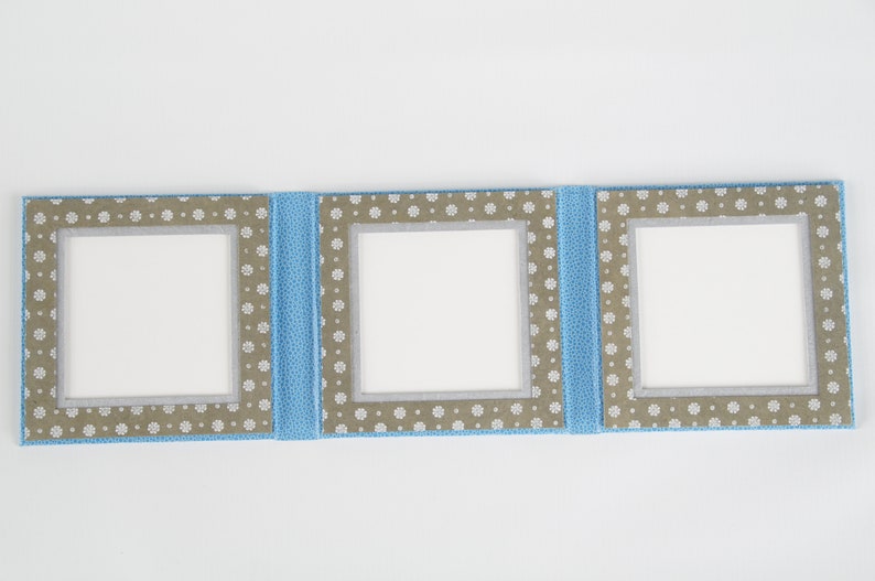Light Blue Beige Silver Cardboard Photo Frame Free Standing - Etsy