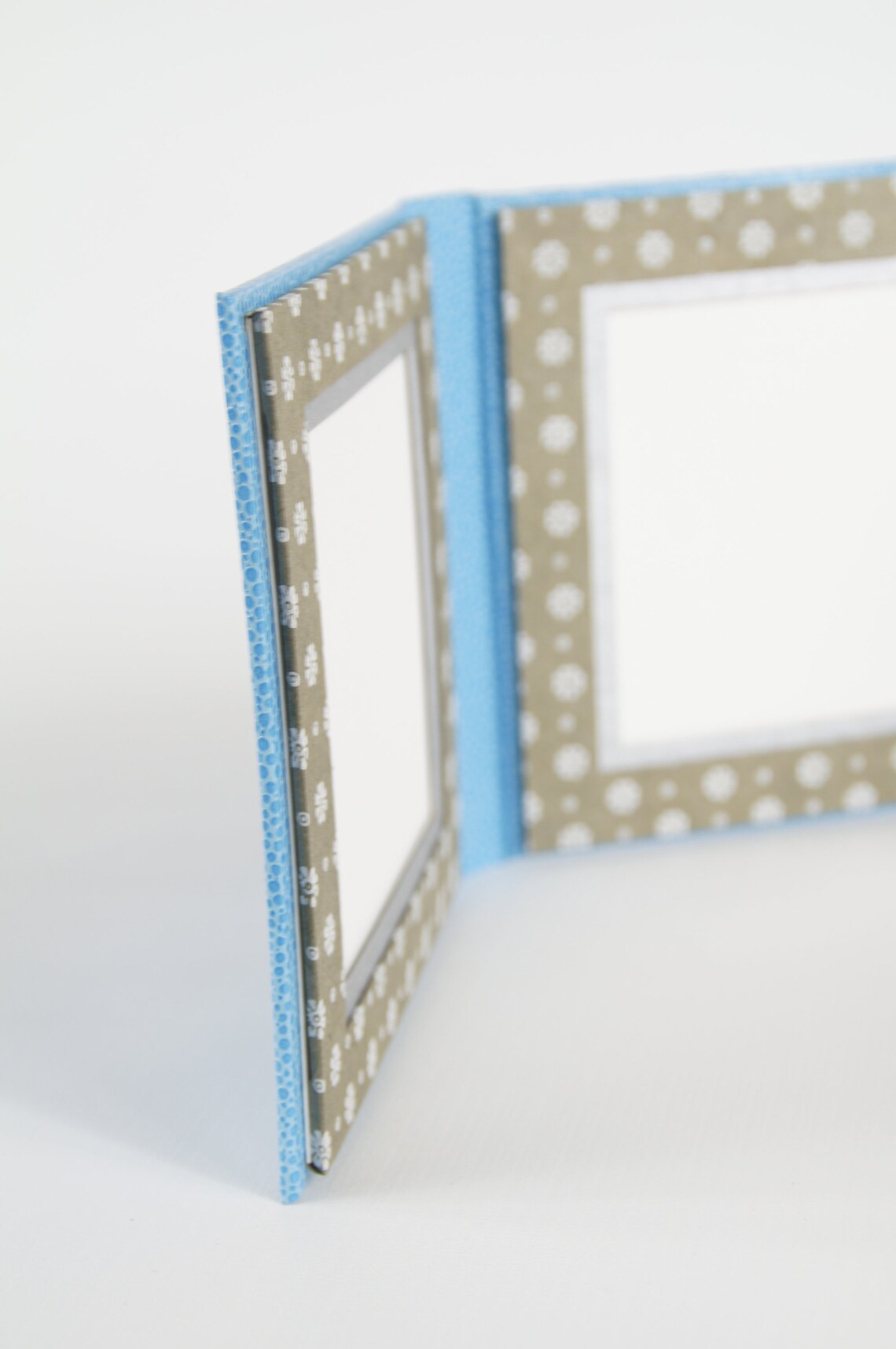 Light Blue Beige Silver Cardboard Photo Frame Free Standing | Etsy