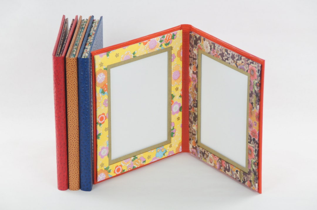 Orange Album, Handmade Paper Frame, Freestanding Frame, Double Frame ...