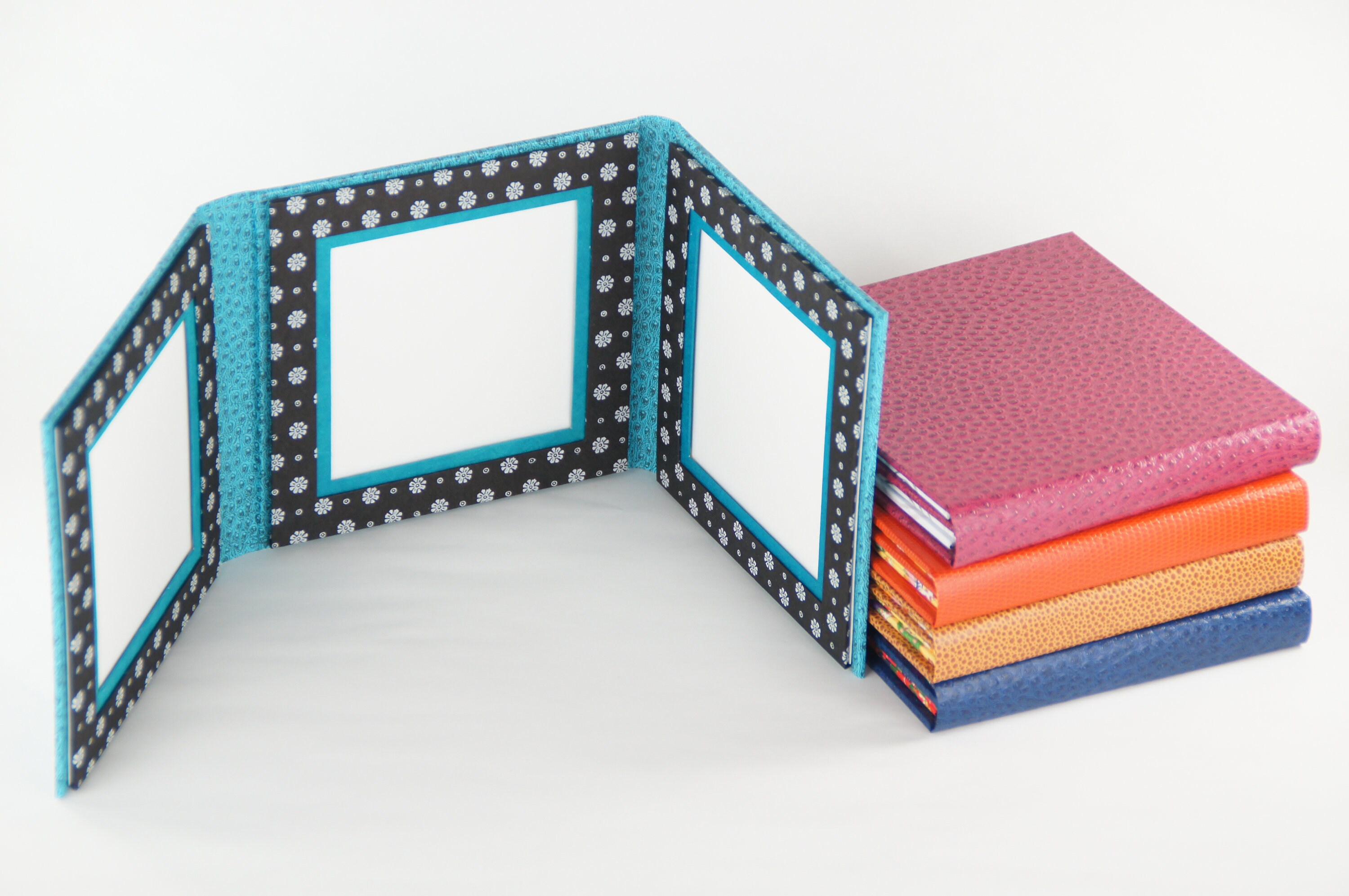 Blue Black Cardboard Photo Frame Free Standing Paper Album - Etsy