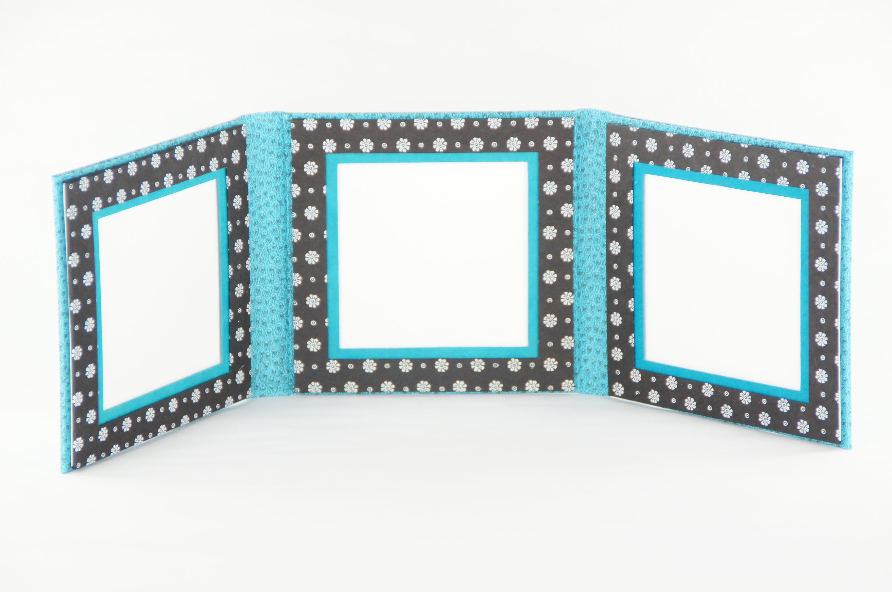 Blue Black Cardboard Photo Frame Free Standing Paper Album - Etsy