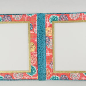 Blue Red Album, Handmade Paper Frame, Freestanding Photo Frame, Double ...