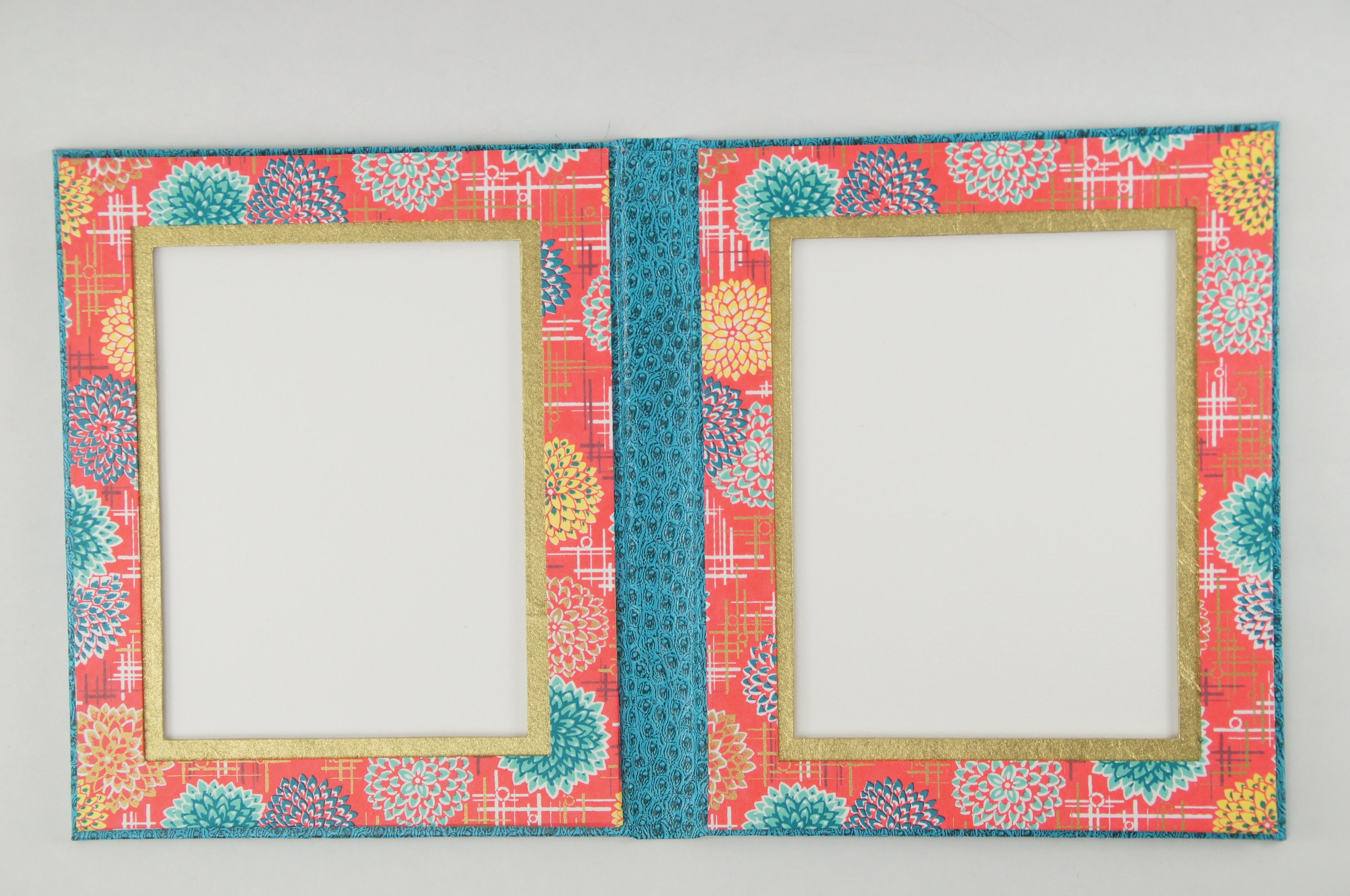Blue Red Album Handmade Paper Frame Freestanding Photo - Etsy
