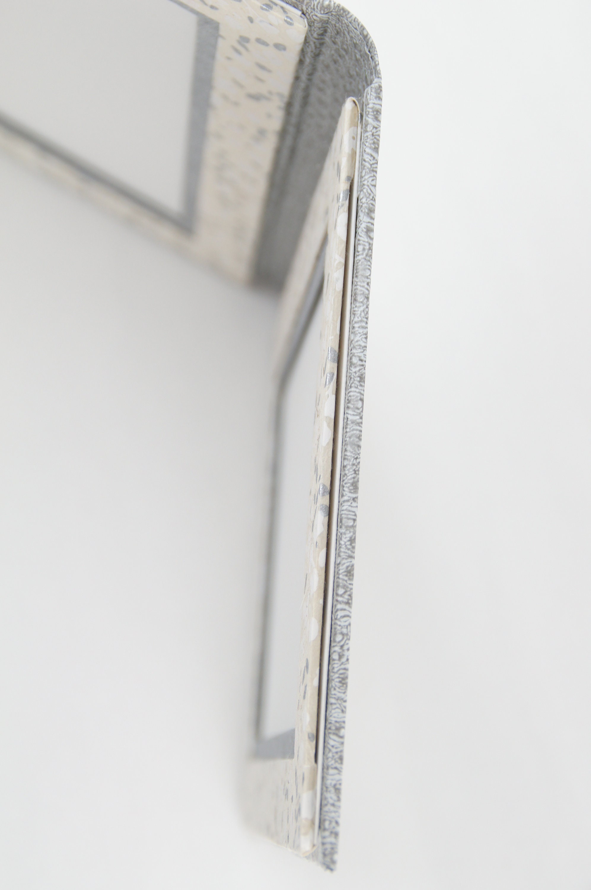 Grey Silver Photo Album, Handmade Cardboard Photo Frame, Freestanding ...