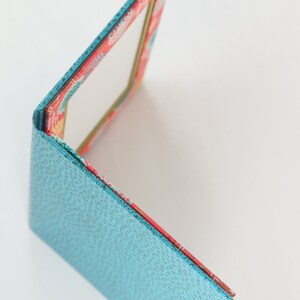 Blue Red Album, Handmade Paper Frame, Freestanding Photo Frame, Double ...