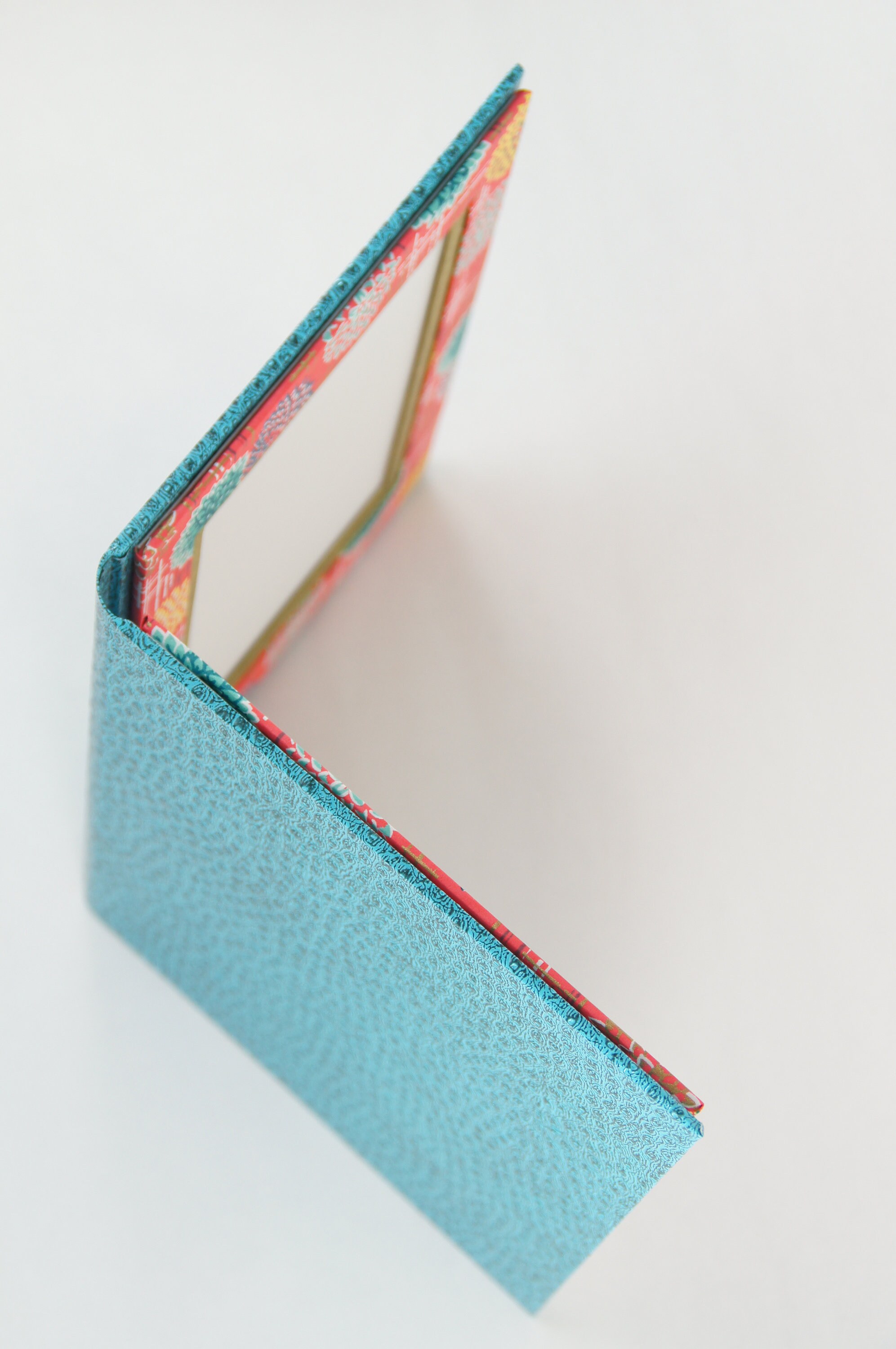 Blue Red Album, Handmade Paper Frame, Freestanding Photo Frame, Double ...