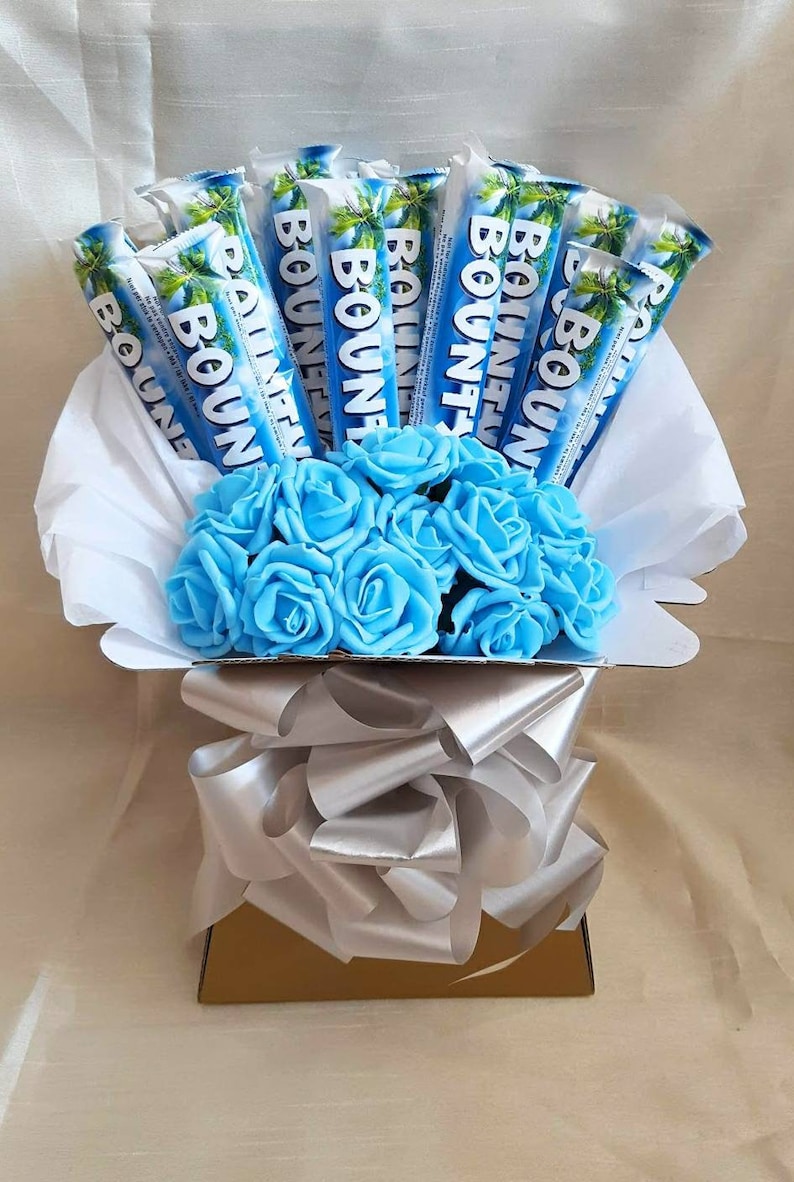 Luxury Bounty & Flowers Chocolates Bouquet - Sweet Gift Hamper - Etsy