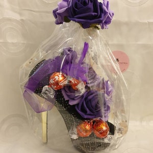 Luxury Heel Creation Stunning Purple Lindt Lindor Chocolates Bouquet ...