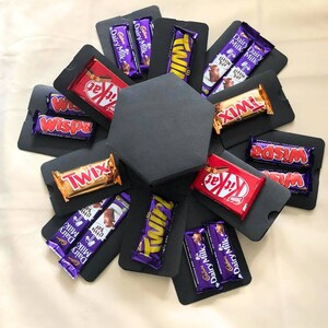 Chocolate Box Explosion Cadburys Mix Cream Bow Sweet Gift - Etsy