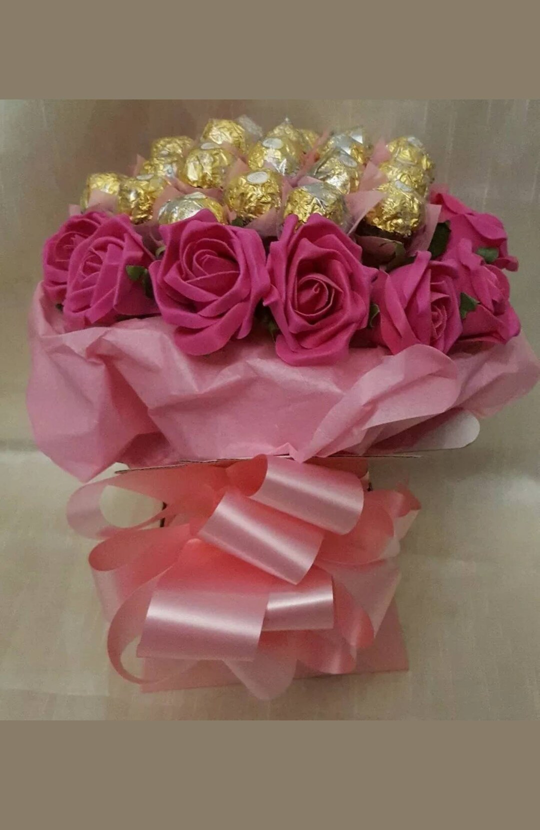 Chocolates Bouquet Ferrero Rocher Pink Sweet Gift Hamper - Etsy
