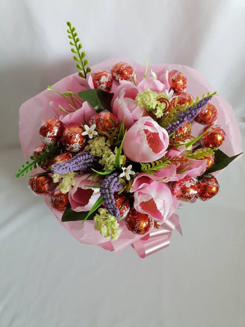 Floral Beauty Lindt Lindor Chocolate Bouquet - Sweet Gift Hamper - Etsy