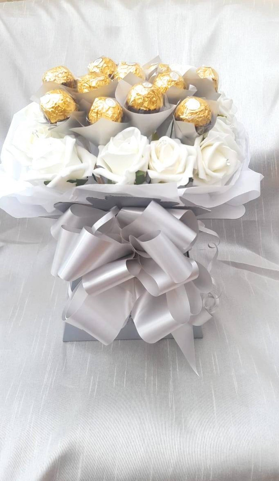 Chocolates Bouquet Ferrero Rocher Silver - Sweet Gift Hamper - Etsy