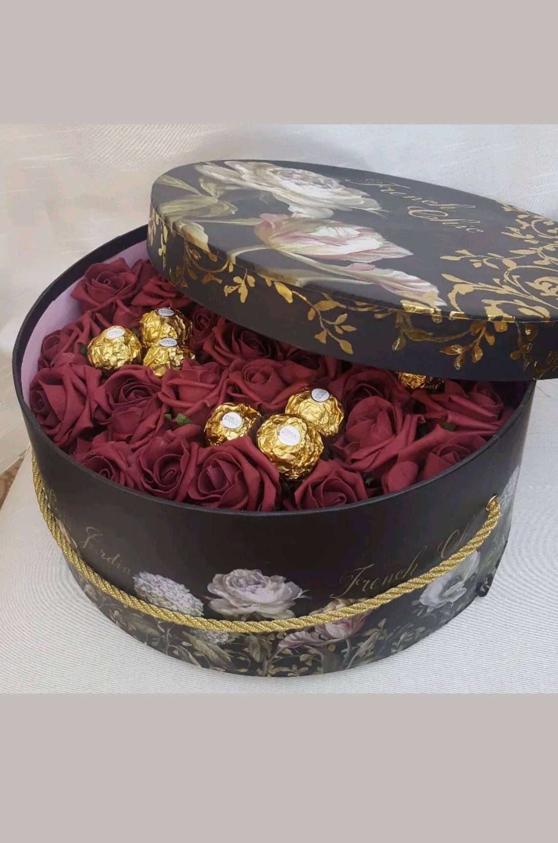 Luxury Opulent Hat Box with Ferrero Rocher Chocolates and | Etsy