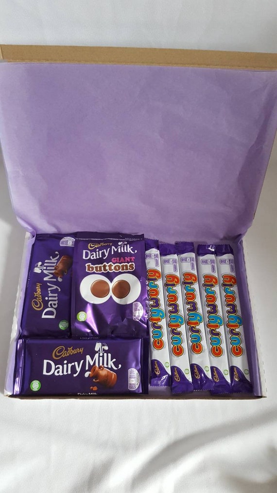 Chocolate Box Personalised Cadburys Curlywurly Hamper Sweet | Etsy