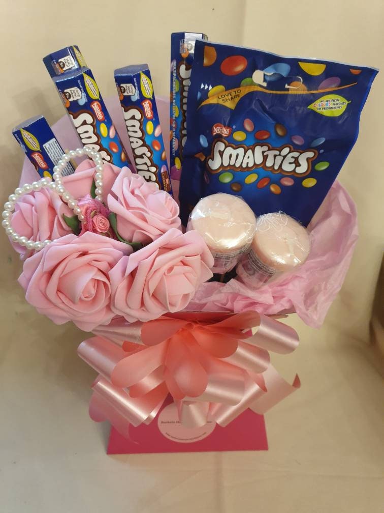 Luxury Pink Delight Smarties Chocolates and Yankee Candles | Etsy