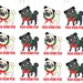 Christmas Pug Stickers. Great for Planners of All Sizes! - Etsy