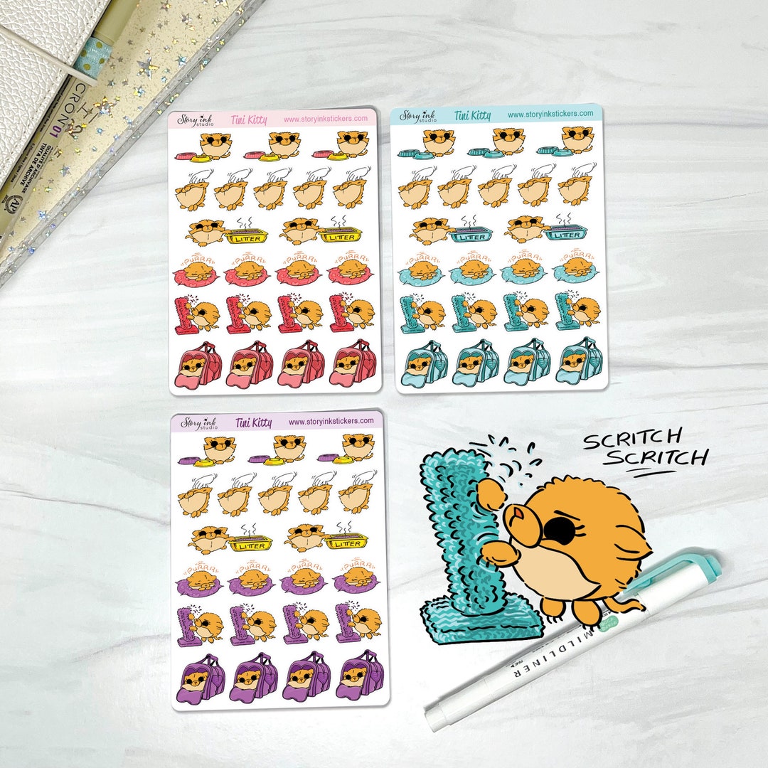 Kitten Planner Stickers. Great for Planners of Various Sizes. - Etsy