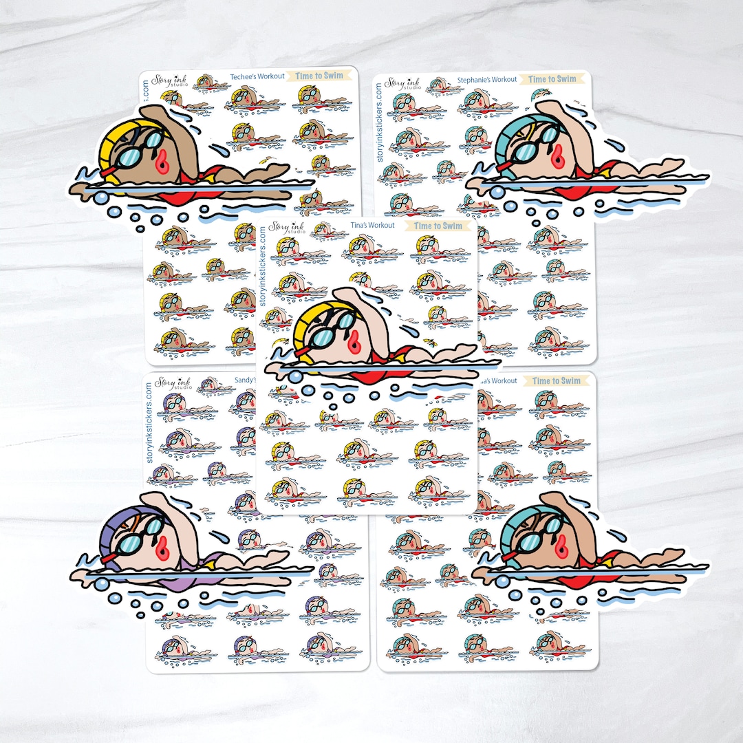 Time to Swim Mini Planner Stickers. Great for a Variety of Planners of ...
