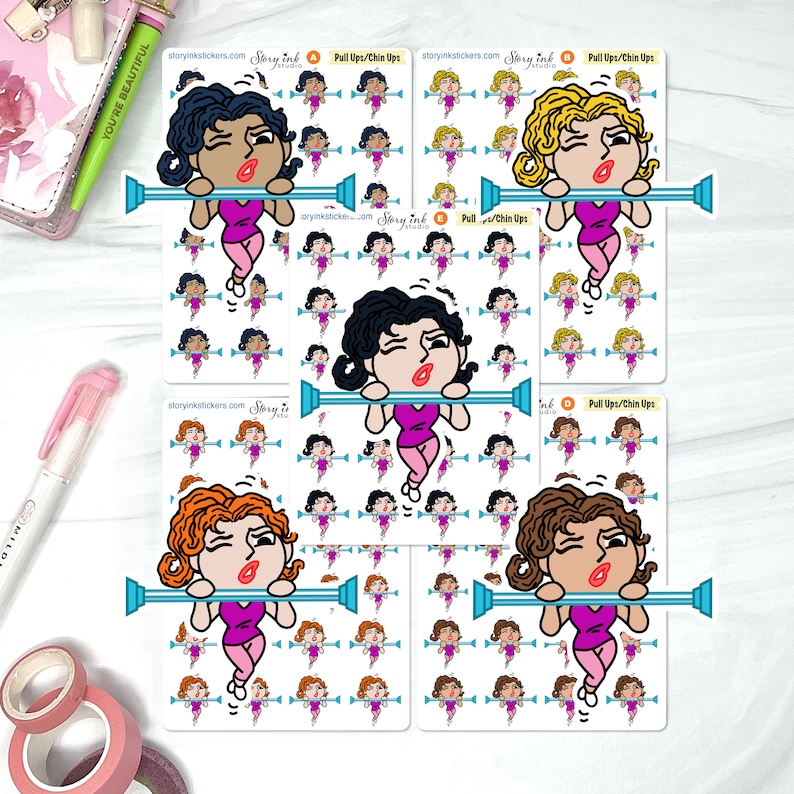 Pull-ups and Chin-ups Planner Stickers: Fitness Tracker - Etsy