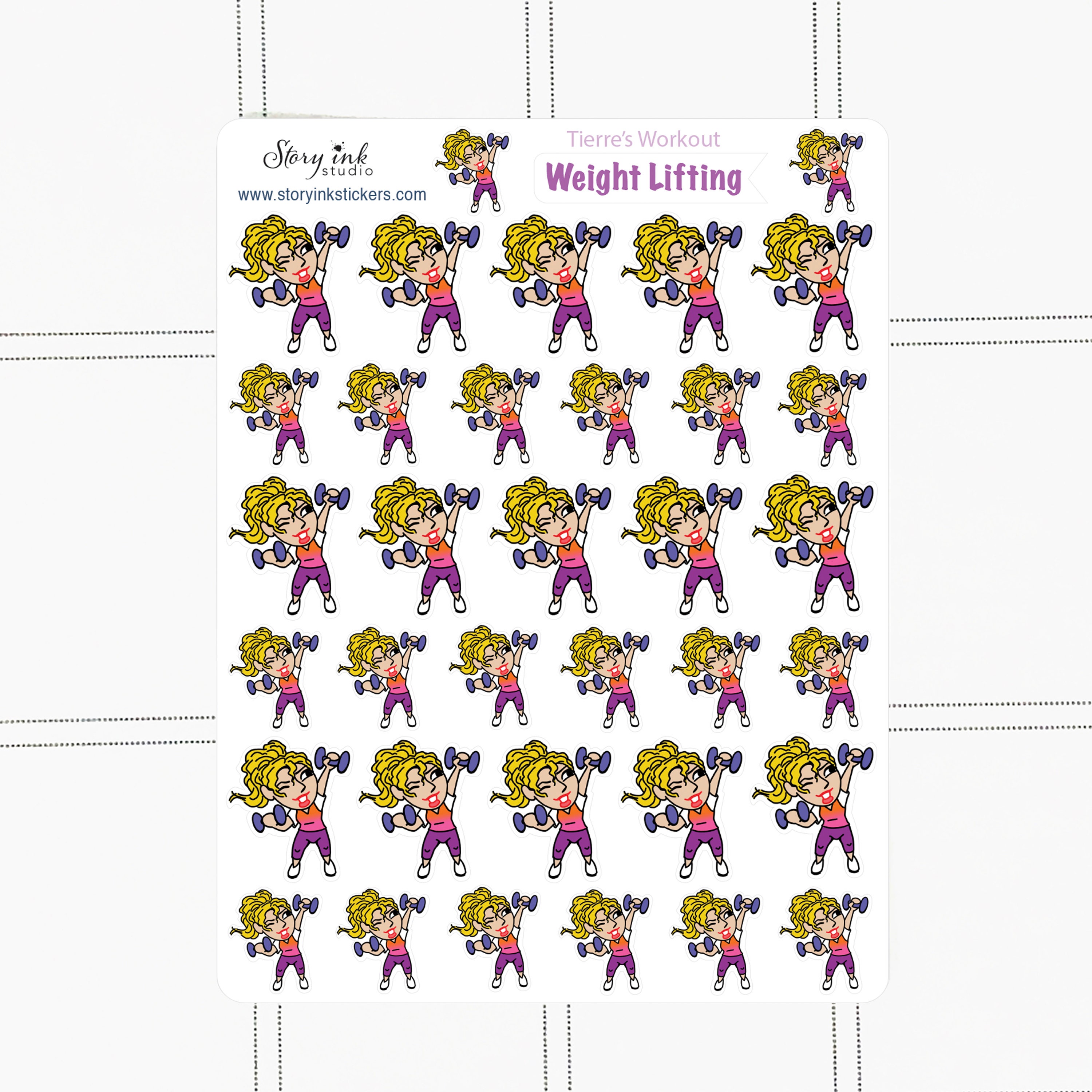 Weight Lifting Planner Stickers: Workout Series - Etsy