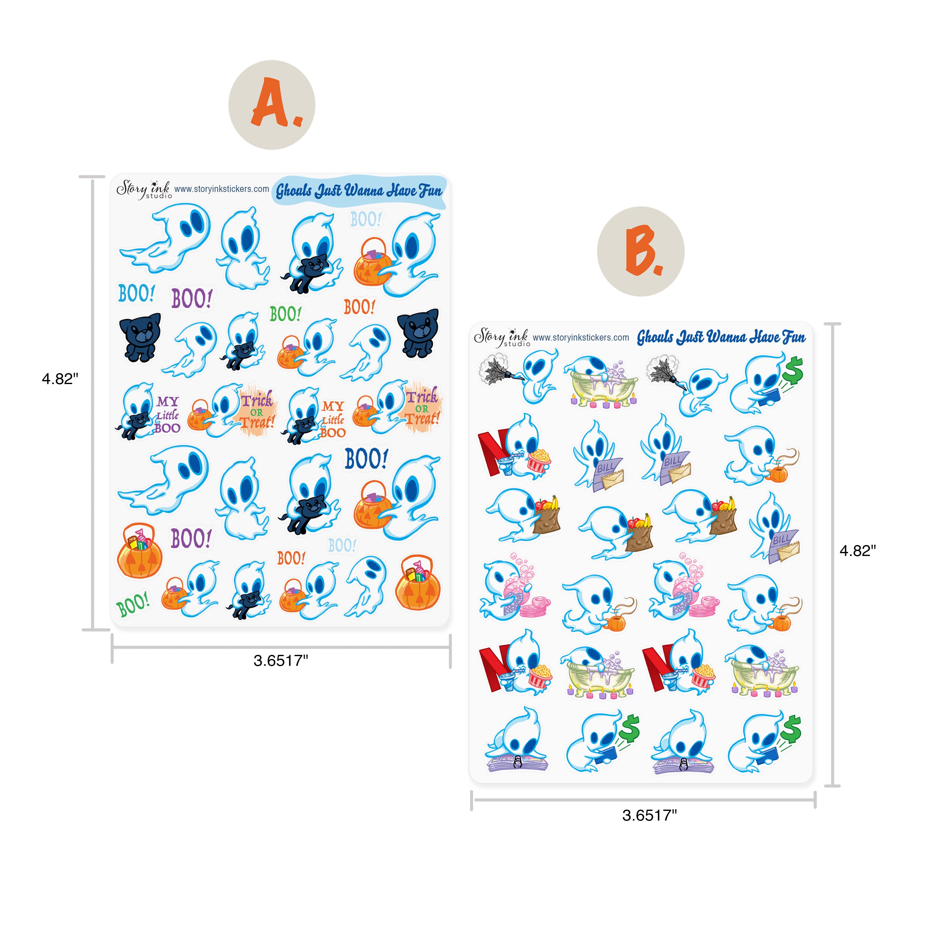 Friendly Ghost Mini Planner Stickers. Great for - Etsy