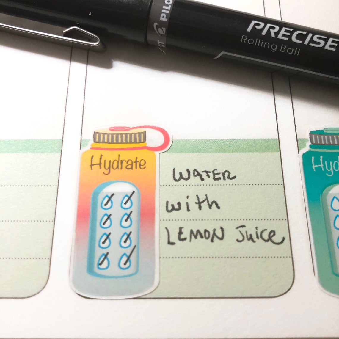 Daily Hydrate Water Bottle Tracker Stickers for Planners. - Etsy
