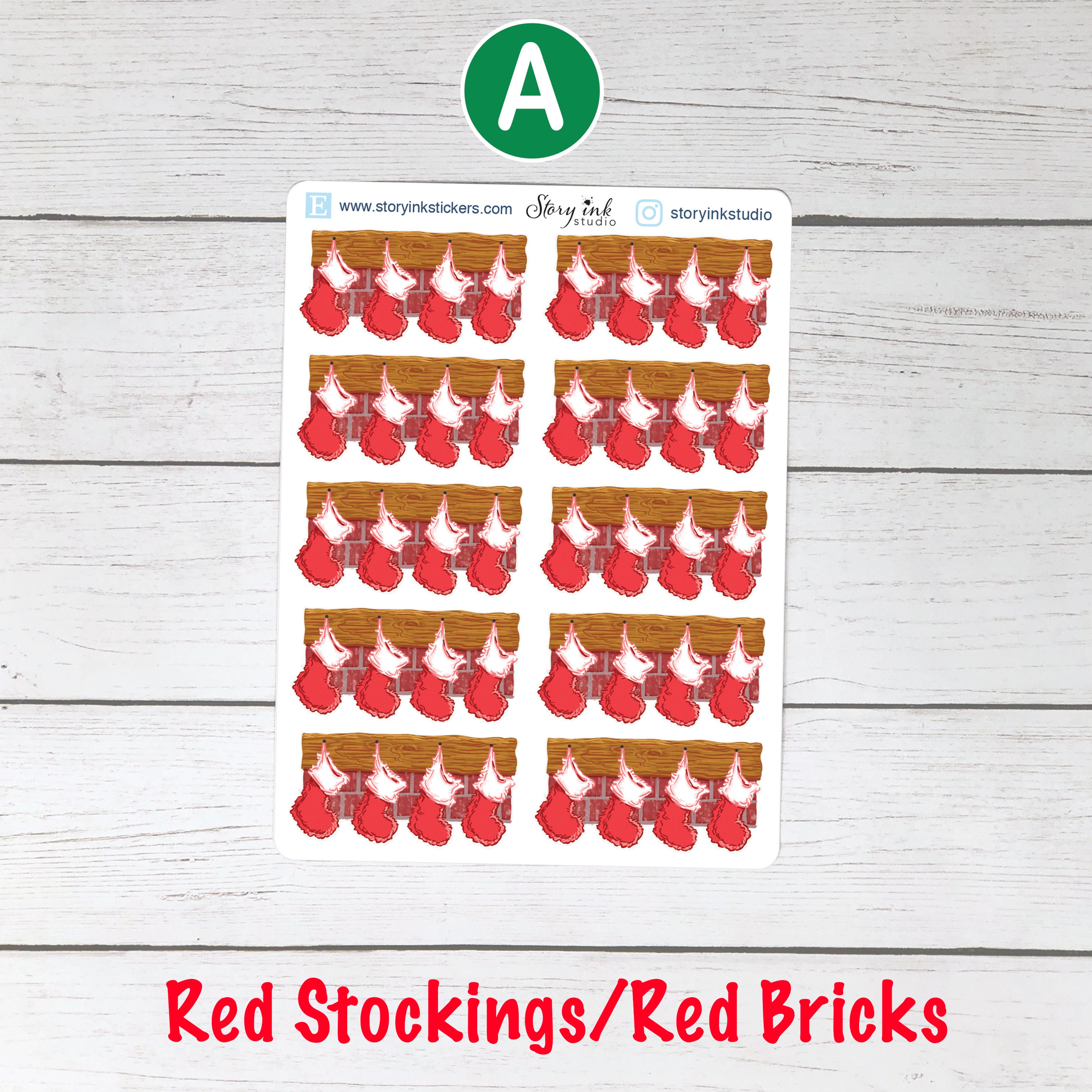 Christmas Stockings Header Planner Stickers. Great for 7 - Etsy