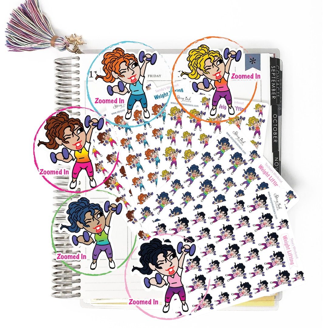 Weight Lifting Planner Stickers: Workout Series - Etsy