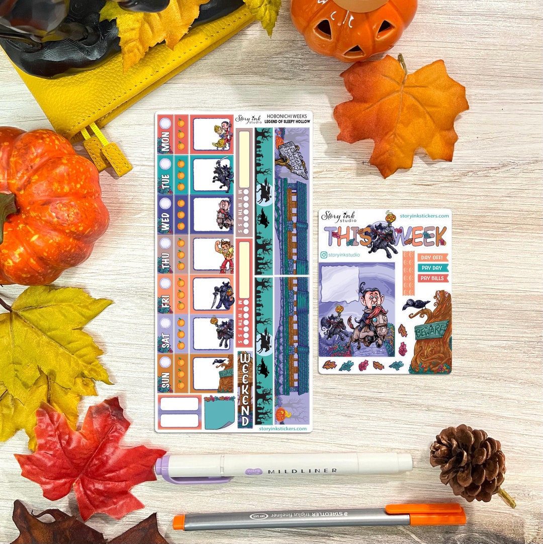 Legend of Sleepy Hollow Weekly Kit Stickers | Formatted for Hobonichi ...