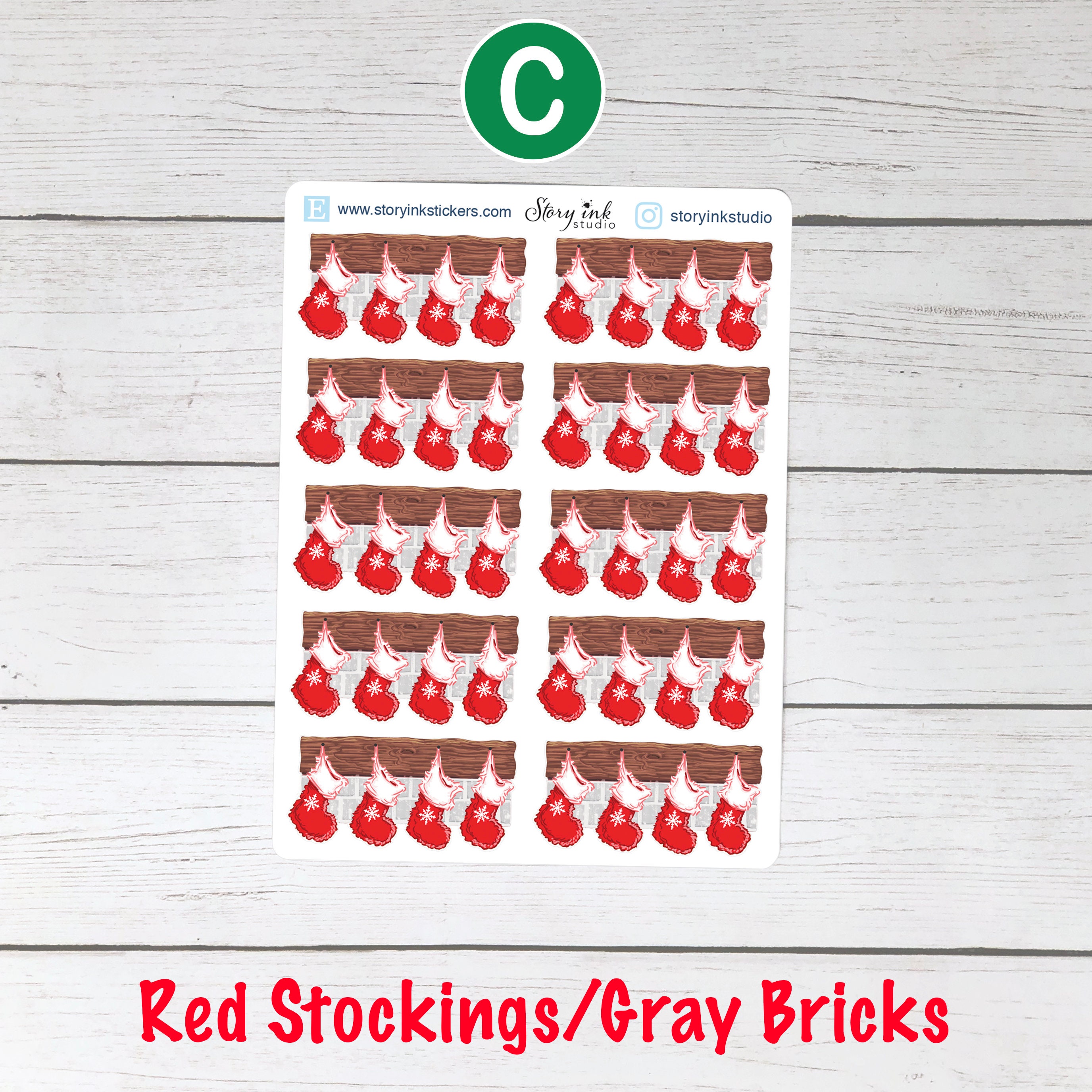 Christmas Stockings Header Planner Stickers. Great for 7 - Etsy