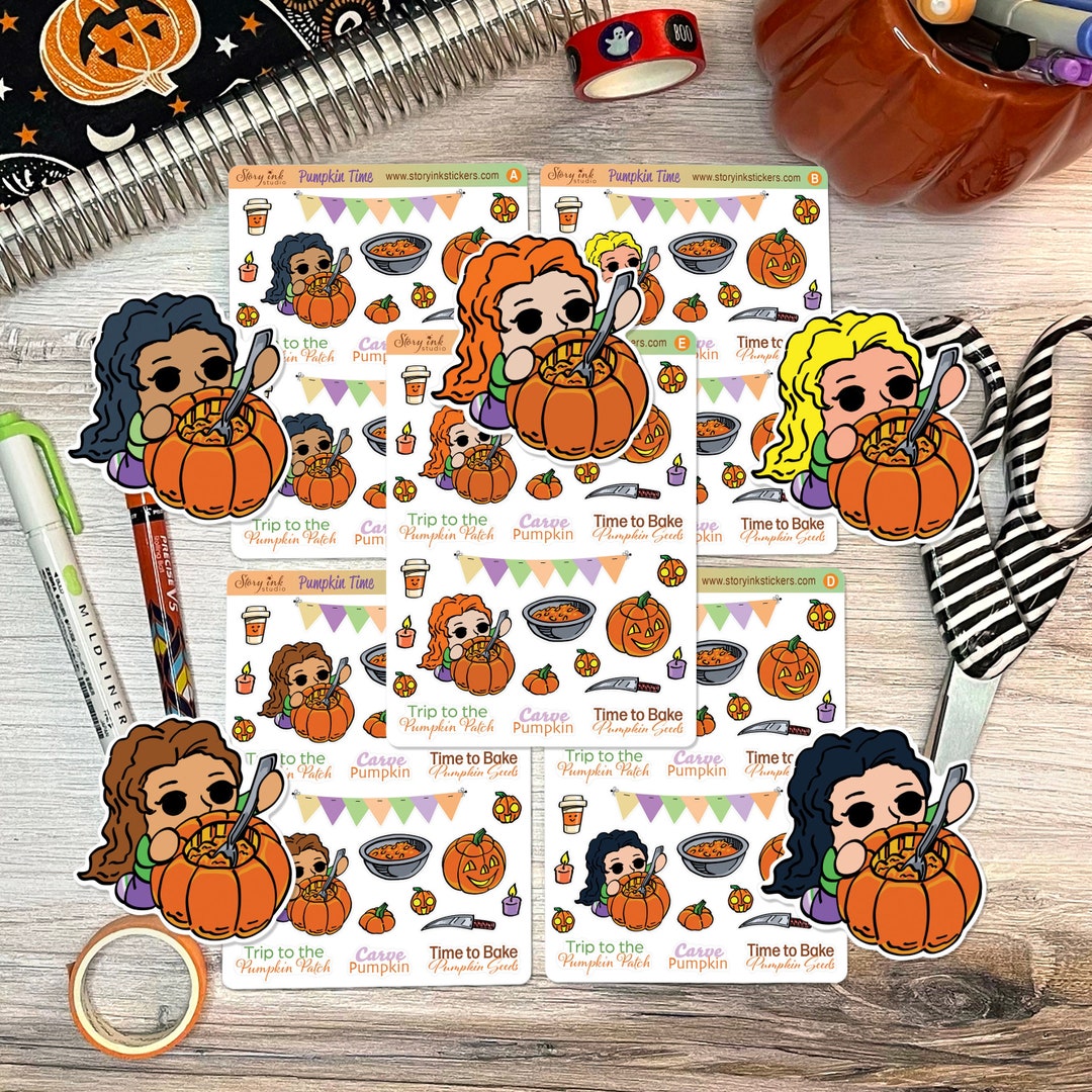 Pumpkin Carving Planner Stickers: Autumn Season, 30 Mini Stickers - Etsy UK