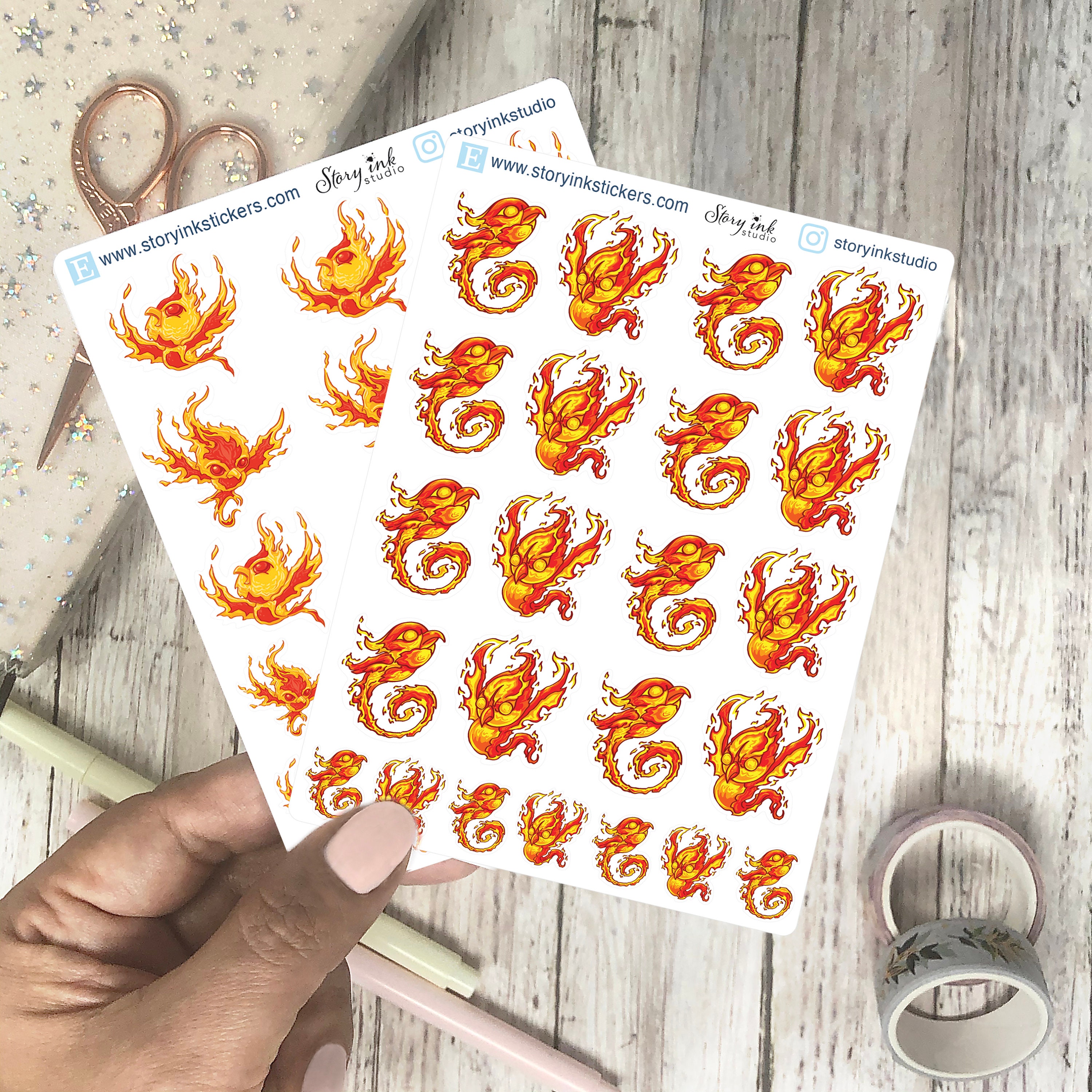 New Year's Phoenix Planner Stickers. Great for Planners of - Etsy