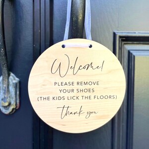 Doorknob Sign No Shoes Sign Wooden Signs Door Signs Home - Etsy