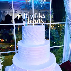 Gold Acrylic Cake Topper, Cake Topper, Custom Cake Topper, Wedding Cake ...