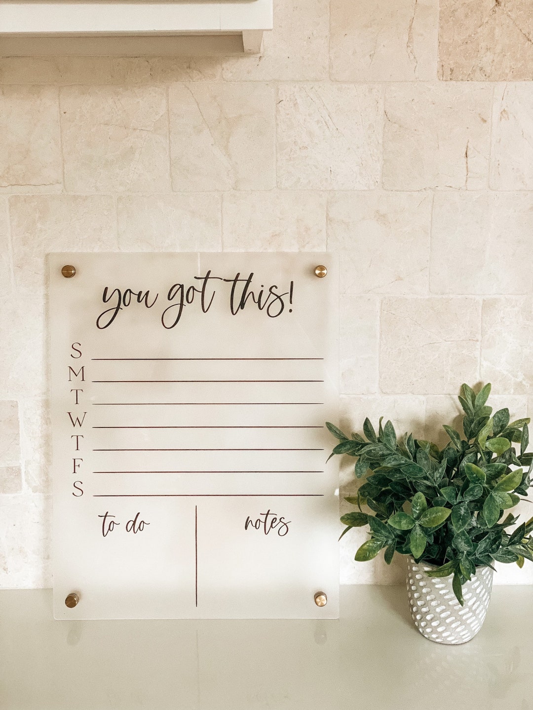 Acrylic Calendar Acrylic To-do List Office Decor Home - Etsy