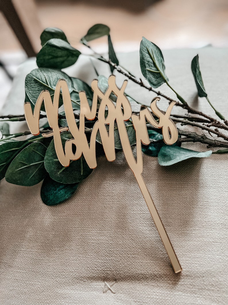 Gold Acrylic Cake Topper Cake Topper Custom Cake Topper - Etsy