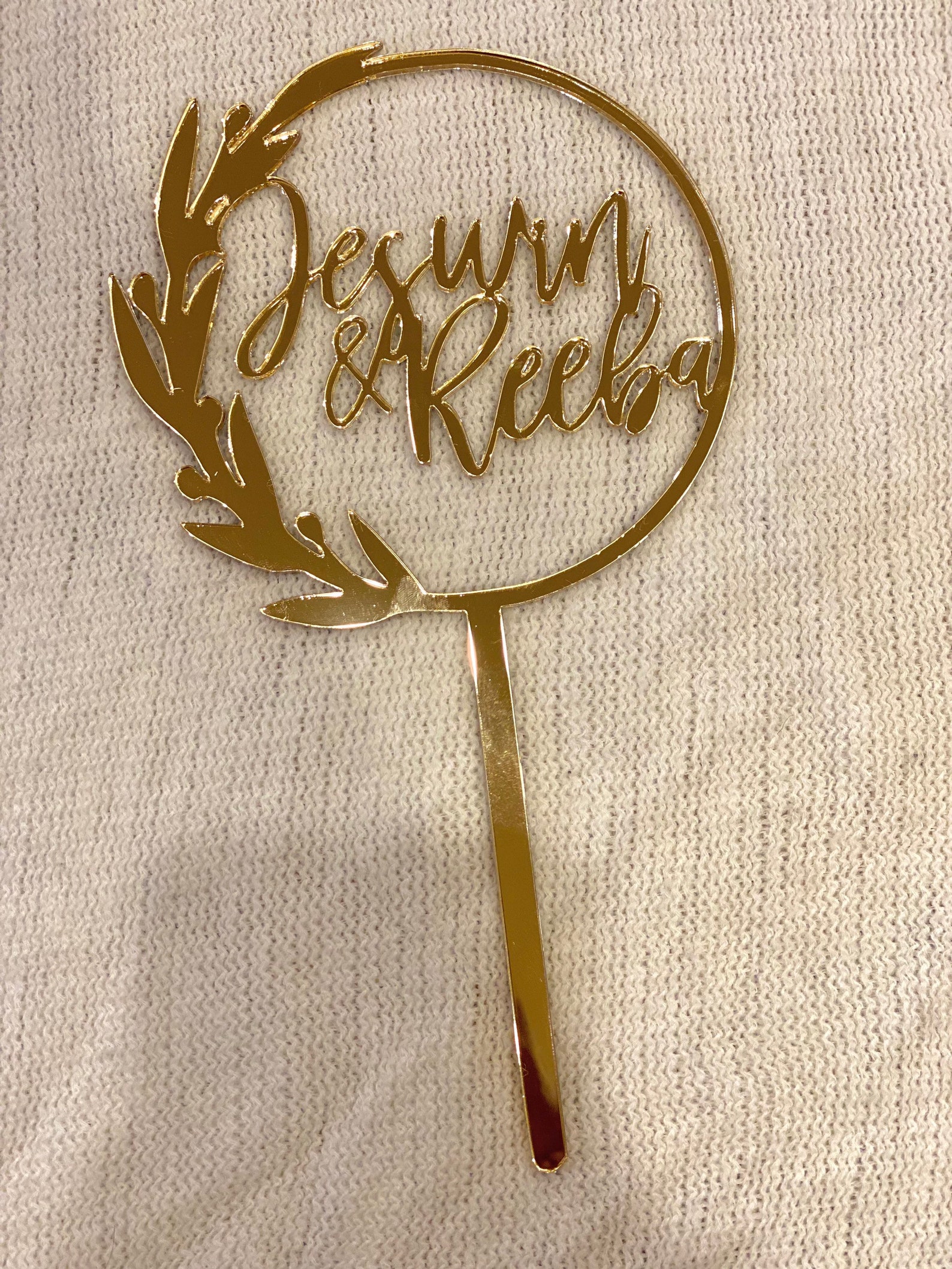 Gold Acrylic Cake Topper Cake Topper Custom Cake Topper - Etsy