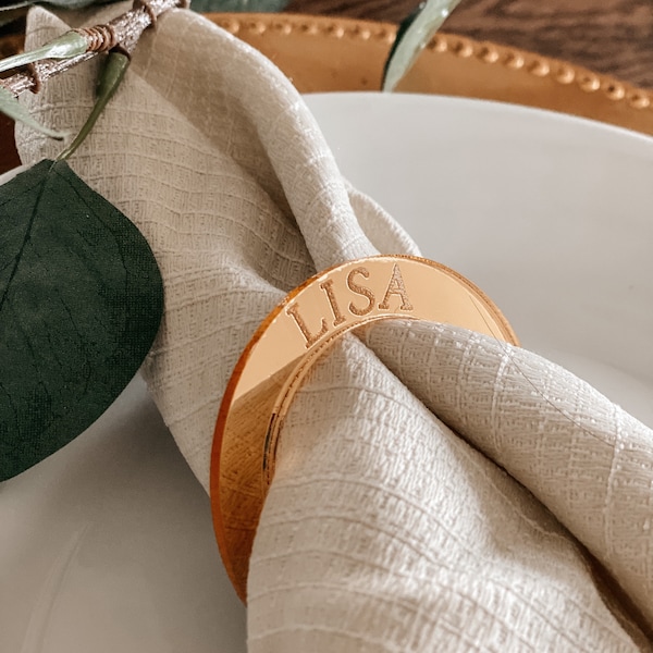 Personalized Napkin Rings - Etsy
