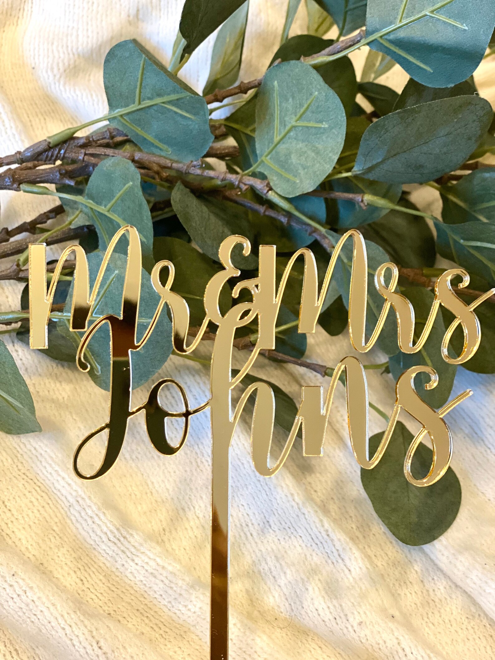 Gold Acrylic Cake Topper Cake Topper Custom Cake Topper - Etsy