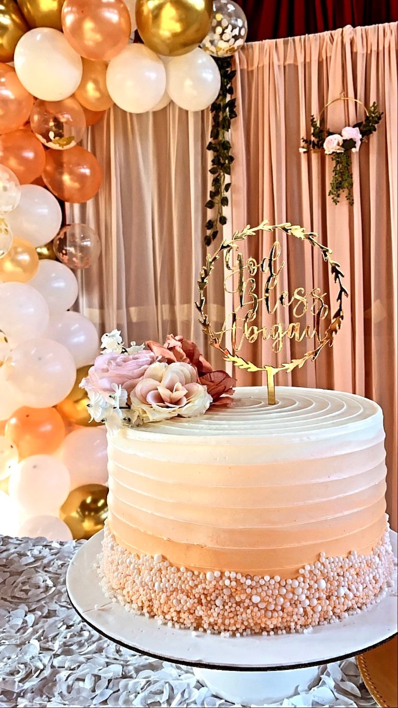 Gold Acrylic Cake Topper Cake Topper Custom Cake Topper - Etsy
