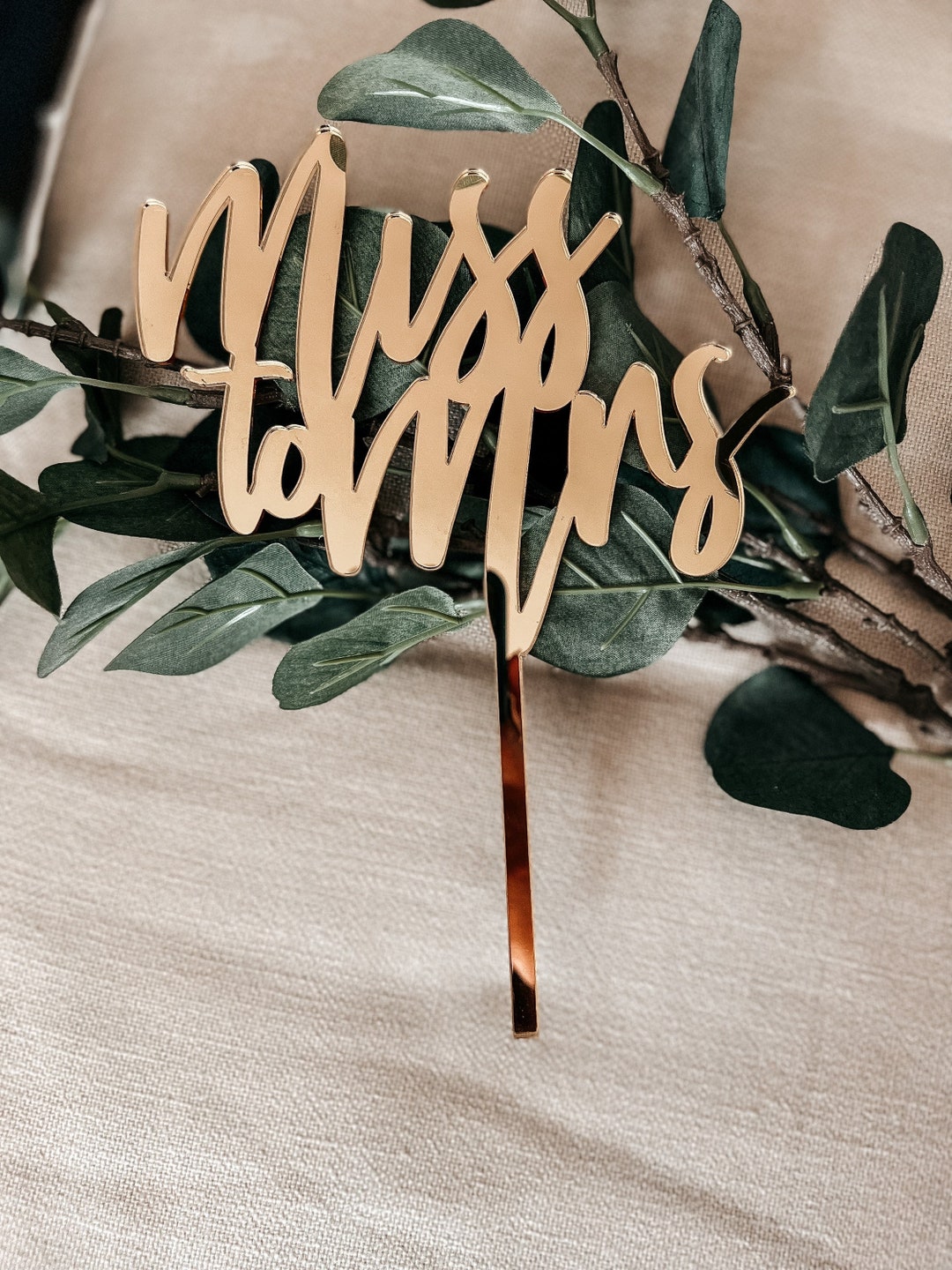 Gold Acrylic Cake Topper, Cake Topper, Custom Cake Topper, Wedding Cake ...