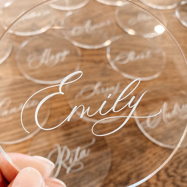 Circle Place Card - Etsy