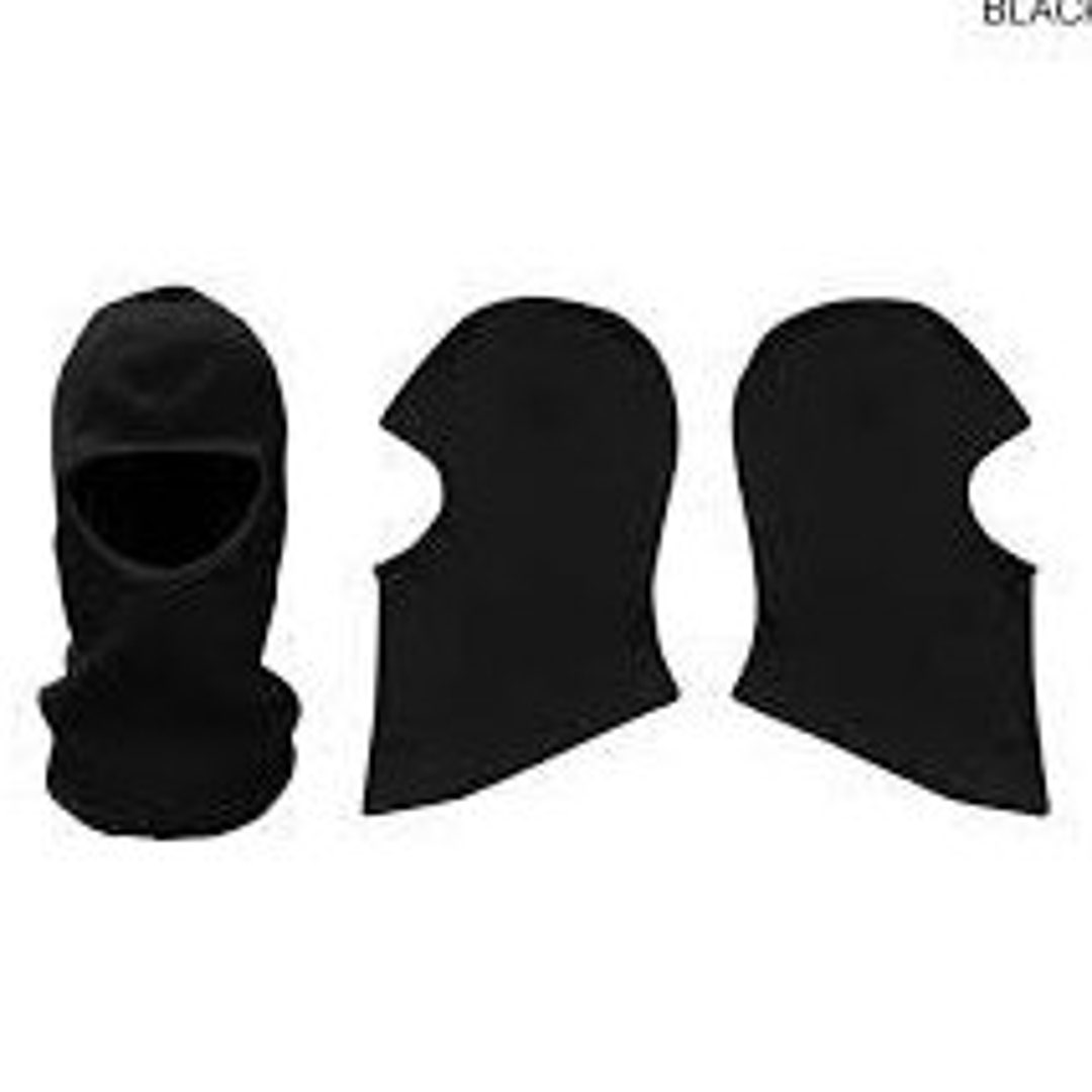 Black Micro Fleece Balaclava - Etsy